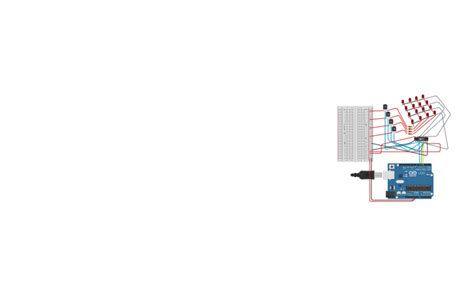 Circuit Design 4x4 Led Matrix Tinkercad