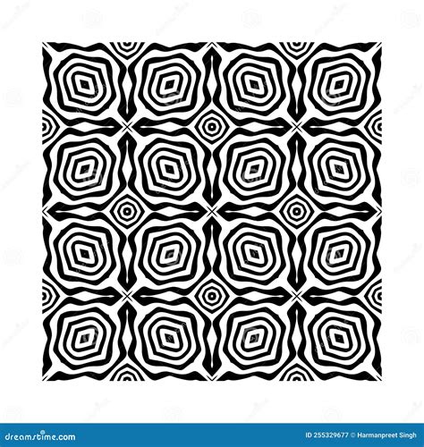 Stylish Texture With Wavy Stripes Linesgeometric Abstract Background Illustration With Black