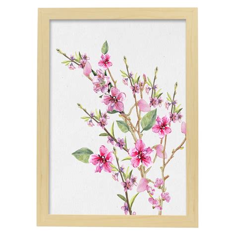 Affiche Des Branches De Style Huile Branches De Lame Avec Des Dessins