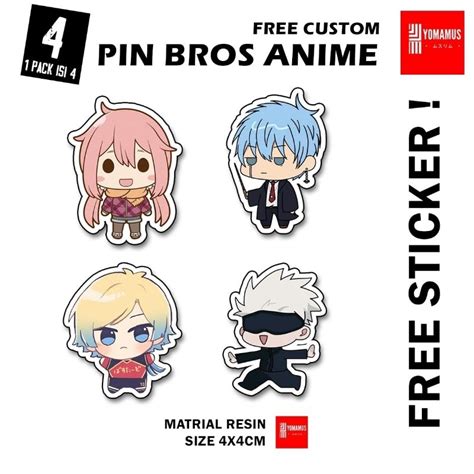 Mashle Jujutsu Kaisen Blue Lock Character Brooch Pin Acrylic Pin