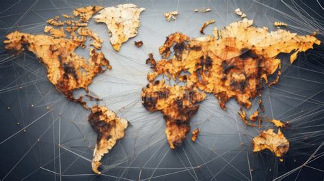 A Map Of The World With Lines Connecting Major Cities Illustrating The Global Network Of