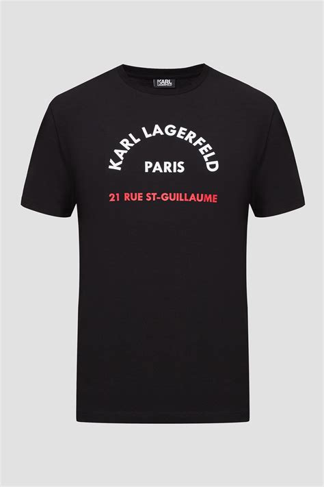Мужская черная футболка Karl Lagerfeld 511224.755071;990 — Ultrashop