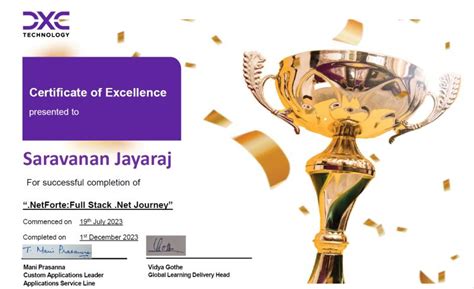 Saravanan Jayaraj On Linkedin Successfully Completed The Net Full