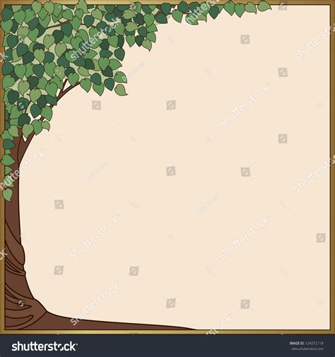 Frame Green Tree Artnouveau Style Stock Vector Royalty Free Shutterstock