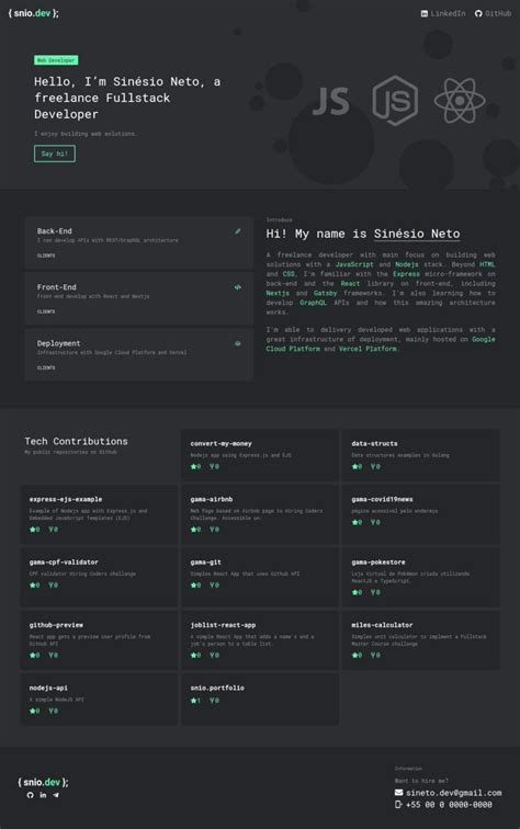 Sinésio N No Linkedin Nextjs Tailwindcss 86 Comentários