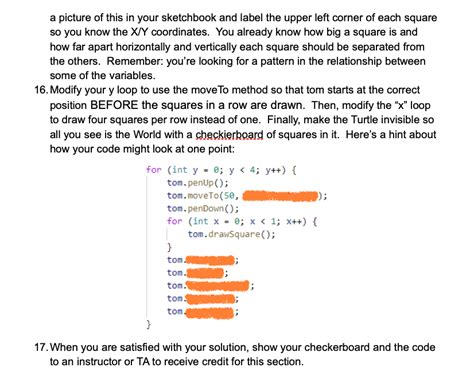 solved part a building a text based checkerboard 1 a