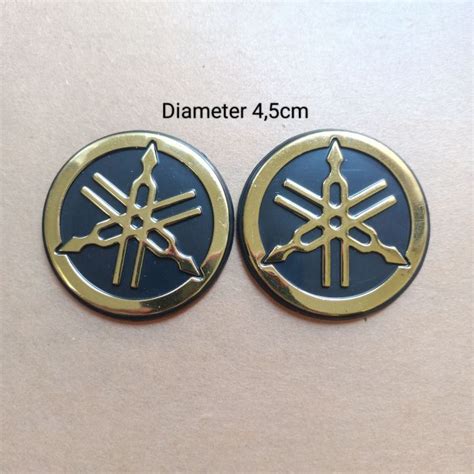 Jual Emblem Logo Garpu Tala Gold Isi Emblem Logo Simbol Yamaha Garpu Tala Gold