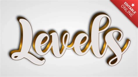 Levels Text Effect Generator