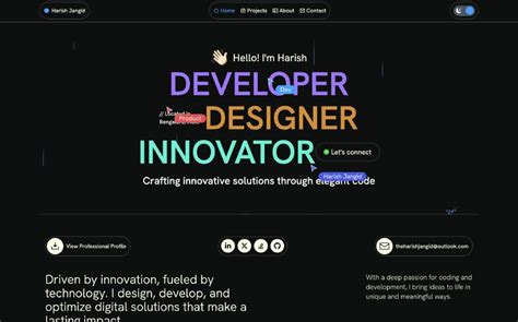 Portfolio Webdevelopment Nextjs React Softwareengineering Harish Jangid