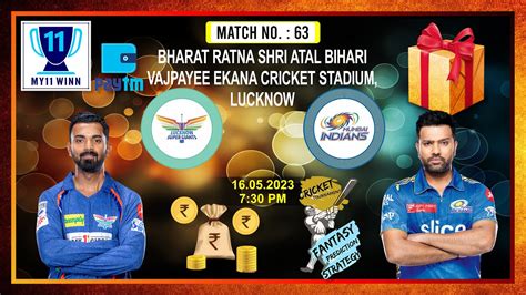 LKN Vs MI Dream11 Team I MI Vs LSG Dream11 Team Prediction I Dream 11