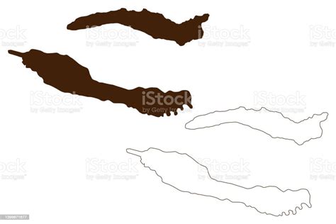 사우스 플라자와 북섬 지도 벡터 일러스트레이션 낙서 스케치 이슬라 플라자 수르 노르테 지도 0명에 대한 스톡 벡터 아트 및 기타