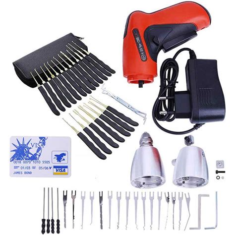 Electric Lock Pick Gun With 24 Pieces Lock Picking Tools Set And 5