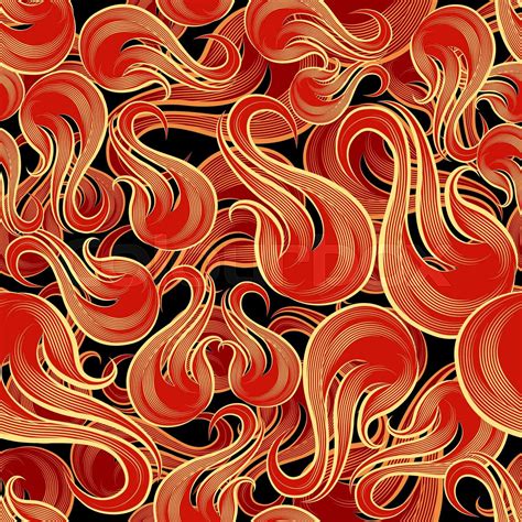 Flame Pattern Stock Vector Colourbox