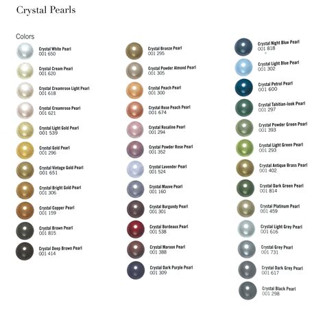 Swarovski Pearl Color Chart Ubicaciondepersonas Cdmx Gob Mx