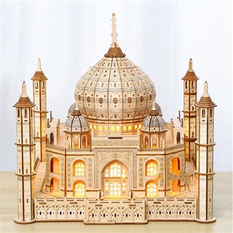 Majestic Taj Mahal 3d Model Kit Illuminated Architectural Masterpiece