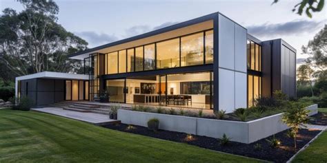 Premium Photo Modern Architectural Marvel At Dusk