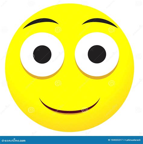 微笑emoji与开放嘴的面孔象 向量例证 插画 包括有 眼睛 字符 男人 聊天 逗人喜爱 可笑 104555317