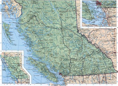 British Columbia Detailed Geographic Map Free Printable Geographical Map