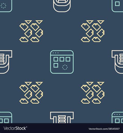 set line hangar with servers data stream vector image