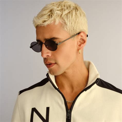 Poseidon Deux Matte Black Uni Sex Oval Sunglasses Le Specs