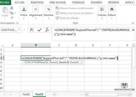 Tutoriel Excel Comment Utiliser Concatener Tutoriel Excel