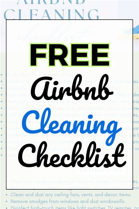 Ultimate Airbnb Cleaning Checklist FREE Template Cleaning Checklist