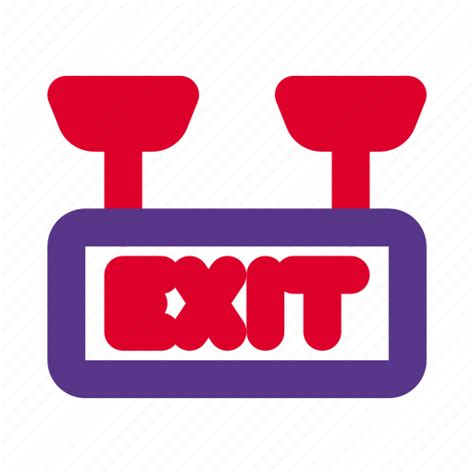 Exit Sign Pictogram Icon Download On Iconfinder