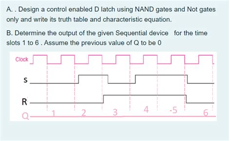 D Latch Circuit Using Nand Gates Time Diagram Nand Latch Gat