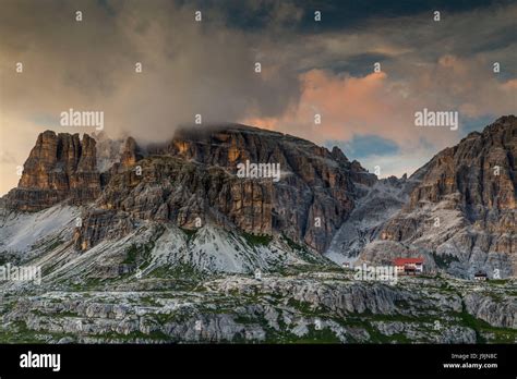 Europe Italy Alps Dolomites Mountains View From Forcella Di