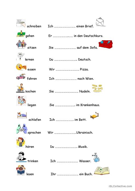 Verben Mit Dativ Deutsch Daf Arbeitsblatter Pdf Doc Bilarasa