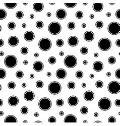 Seamless Pattern With White And Black Circles Vector Image
