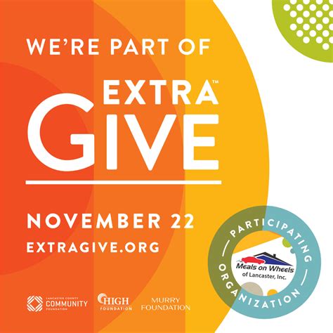 2024 Extra Give Meals On Wheels Of Lancaster