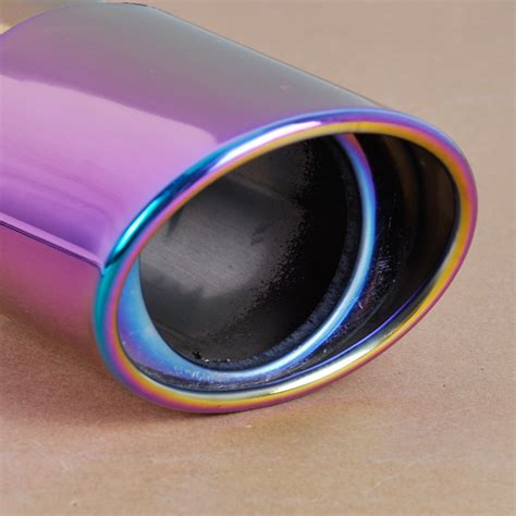 6cm Color Chrome New Straight Exhaust Tailpipe Tail Pipe Rear Muffler End Trim EBay