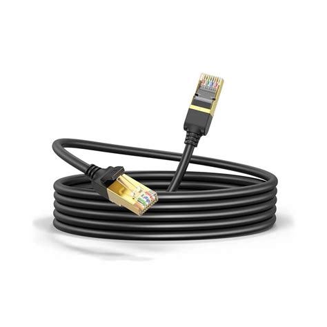Ugreen RJ45/Cat7 STP nätverkskabel, 5m - Svart - Teknikdelar.se