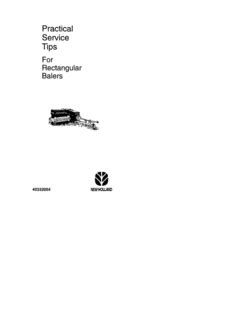 Service Manual For New Holland Balers Model 276 Practical Service Tips