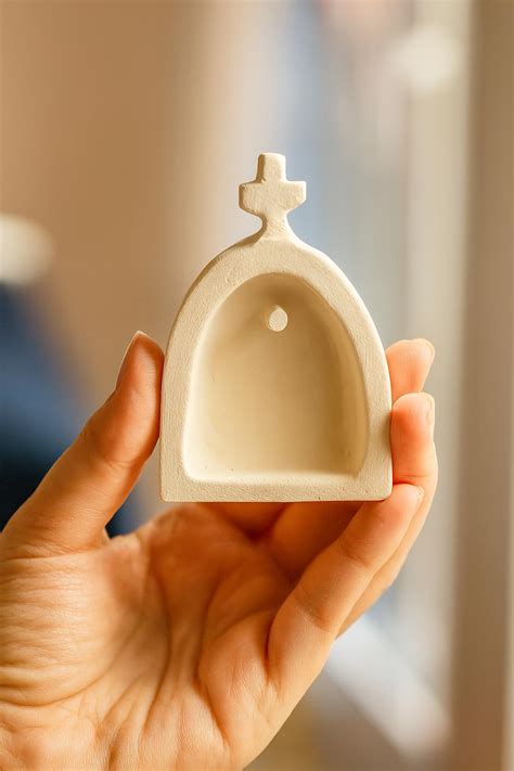 Handmade Tiny Ceramic Altar Shelf Minimalist Shrine For Crystals Etsy