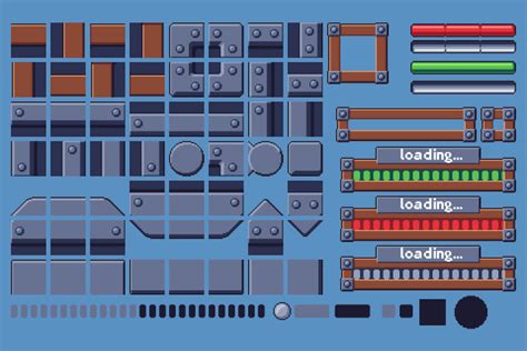 Game UI Pixel Art CraftPix Net