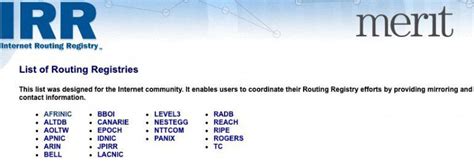 Isps How Does Bgp And Internet Routing Registry Affect Ipv4