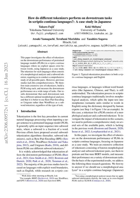 How Do Different Tokenizers Perform On Downstream Tasks In Scriptio
