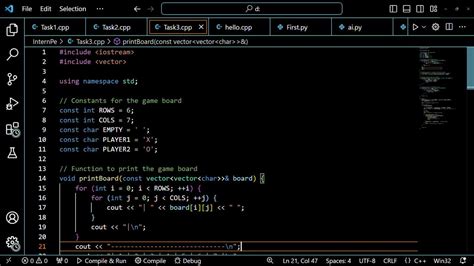 Finished Connect Four Game With Internpe Dhruv Seth Posted On The