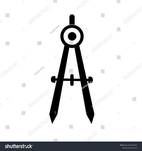 Compass Drawing Icon Simple Design Stock Vector Royalty Free