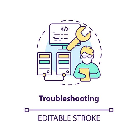 Troubleshooting Concept Icon Know And Fix Code Problems Version Control Benefit Abstract Idea