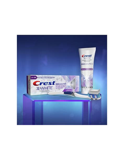 Отбеливающая зубная паста Crest 3D White Brilliance Vibrant Peppermint ...