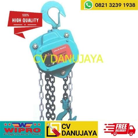 Promo Chain Block 1 5 Ton X 3 Meter Wipro Katrol Wipro Heavy Duty