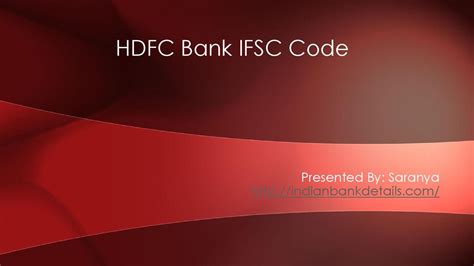 Hdfc Bank Ifsc Code By Indianbankdetails Issuu