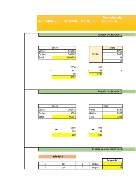 Excel Ejercicios 2024 Pdf Mecánica Motores