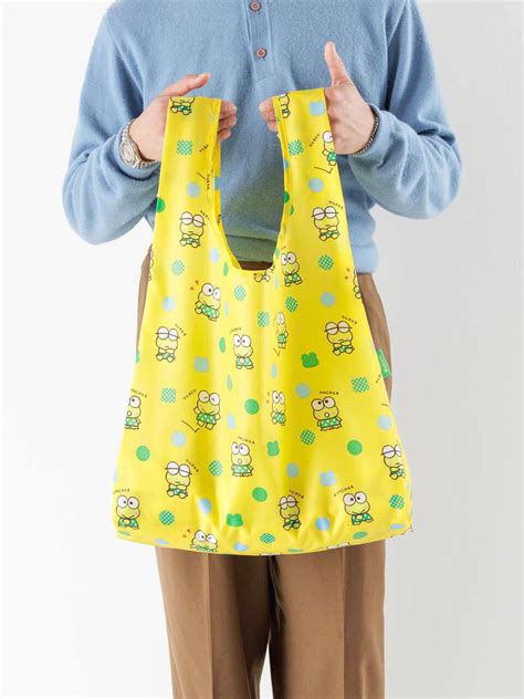 바쿠백 휴대용 장바구니 접이식 시장가방 Keroppi 감도 깊은 취향 셀렉트샵 29cm