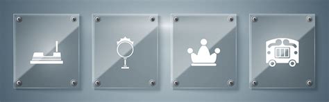 서커스 마차 종 불 후프와 범퍼 자동차와 제스터 모자를 설정합니다 정사각형 유리 패널 벡터 광대 모자에 대한 스톡 벡터 아트 및 기타 이미지 Istock