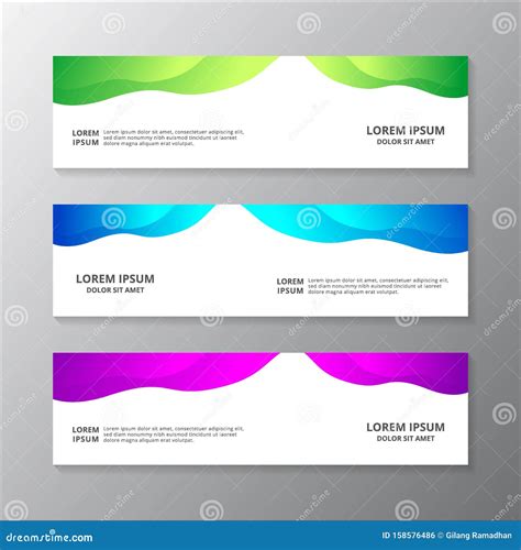 Abstract Liquid Banner Template Gradient Color Modern Layout Web Header Footer Advertising