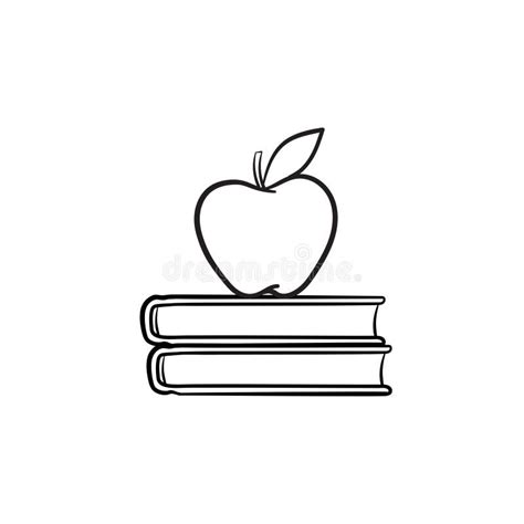 Libros 3d Y Una Manzana Stock De Ilustración Ilustración De Concepto